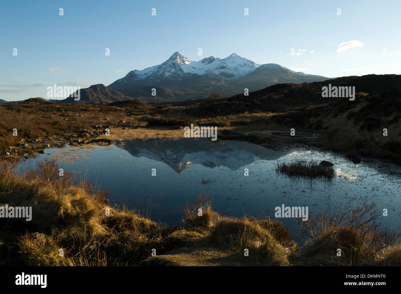 The Cuillin mountains from Sligachan, Isle of Skye, Highland region ...