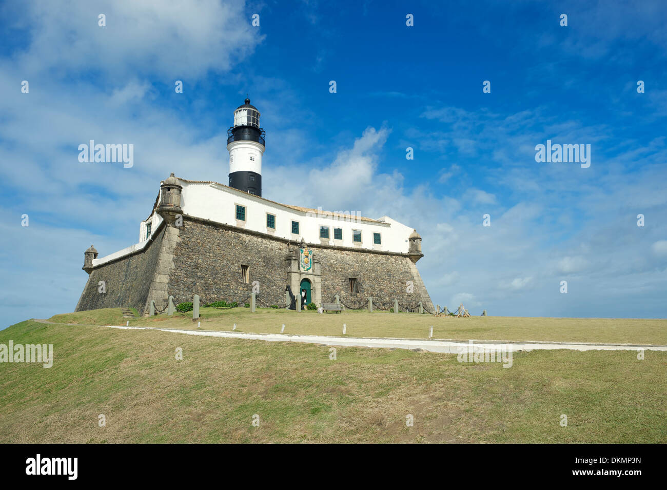 Portrait of the Farol da Barra Salvador Brazil lighthouse Stock Photo ...