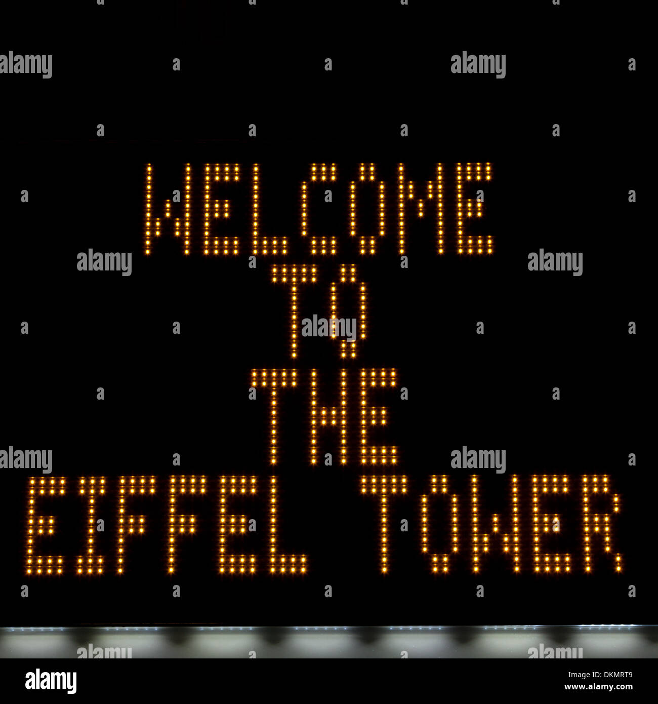 Detail of the electronic display of Eiffel Tower basement Stock Photo ...
