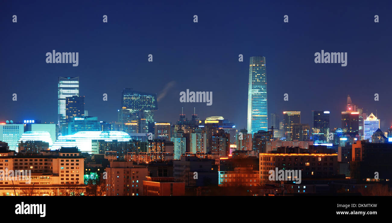 Beijing urban architecture and city skyline at night Stock Photo - Alamy
