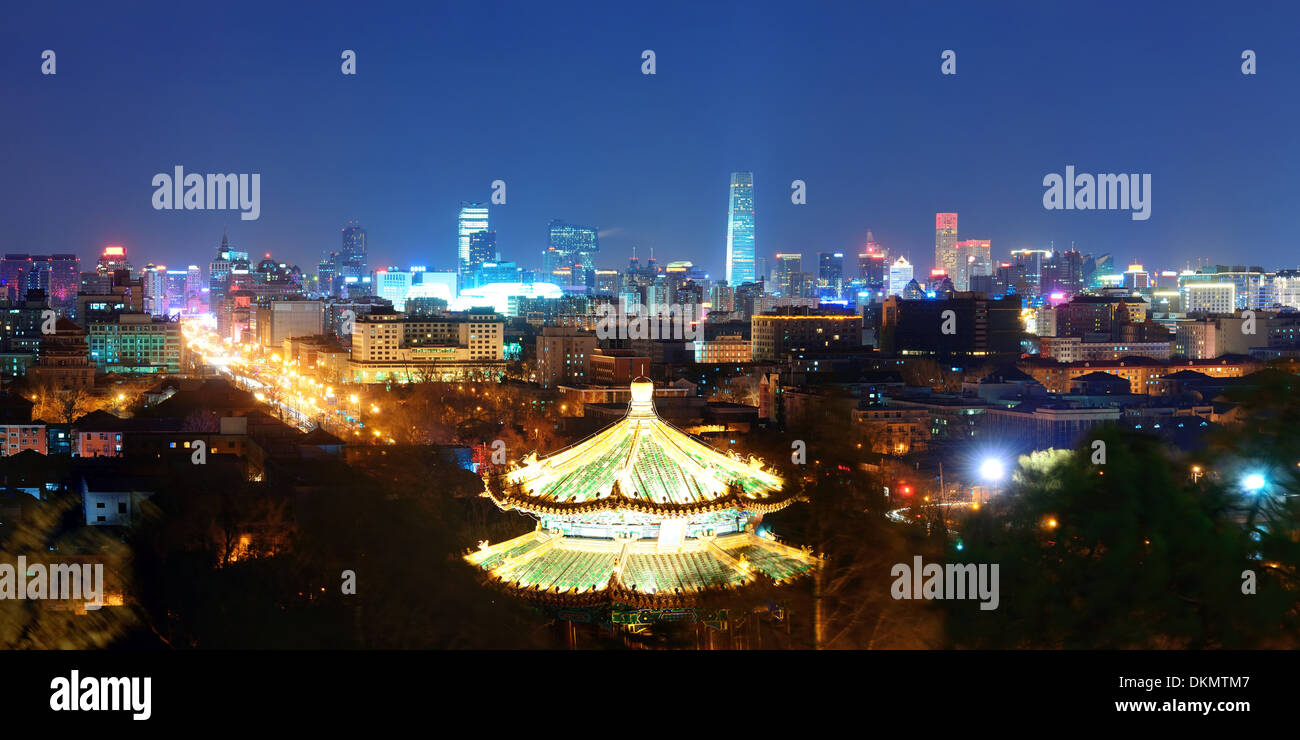 Beijing urban architecture and city skyline at night Stock Photo - Alamy
