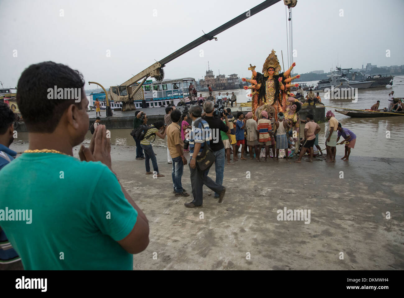 Vijaya Dashami day-Goddess Durga immersion at Babughat-Kolkata by ...