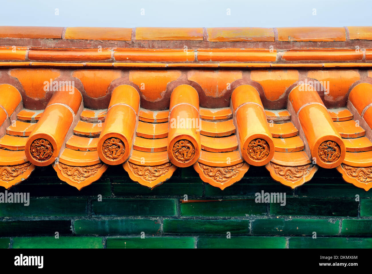 Old roof of Chinese buildings with beautiful pattern in Beijing Stock ...