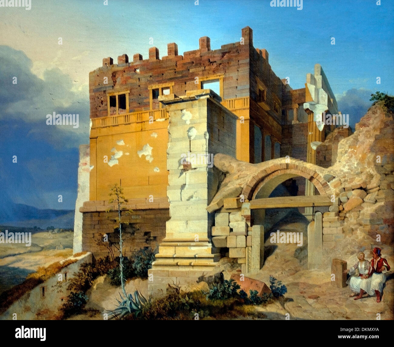 Gate to the acropolis painting hi-res stock photography and images - Alamy