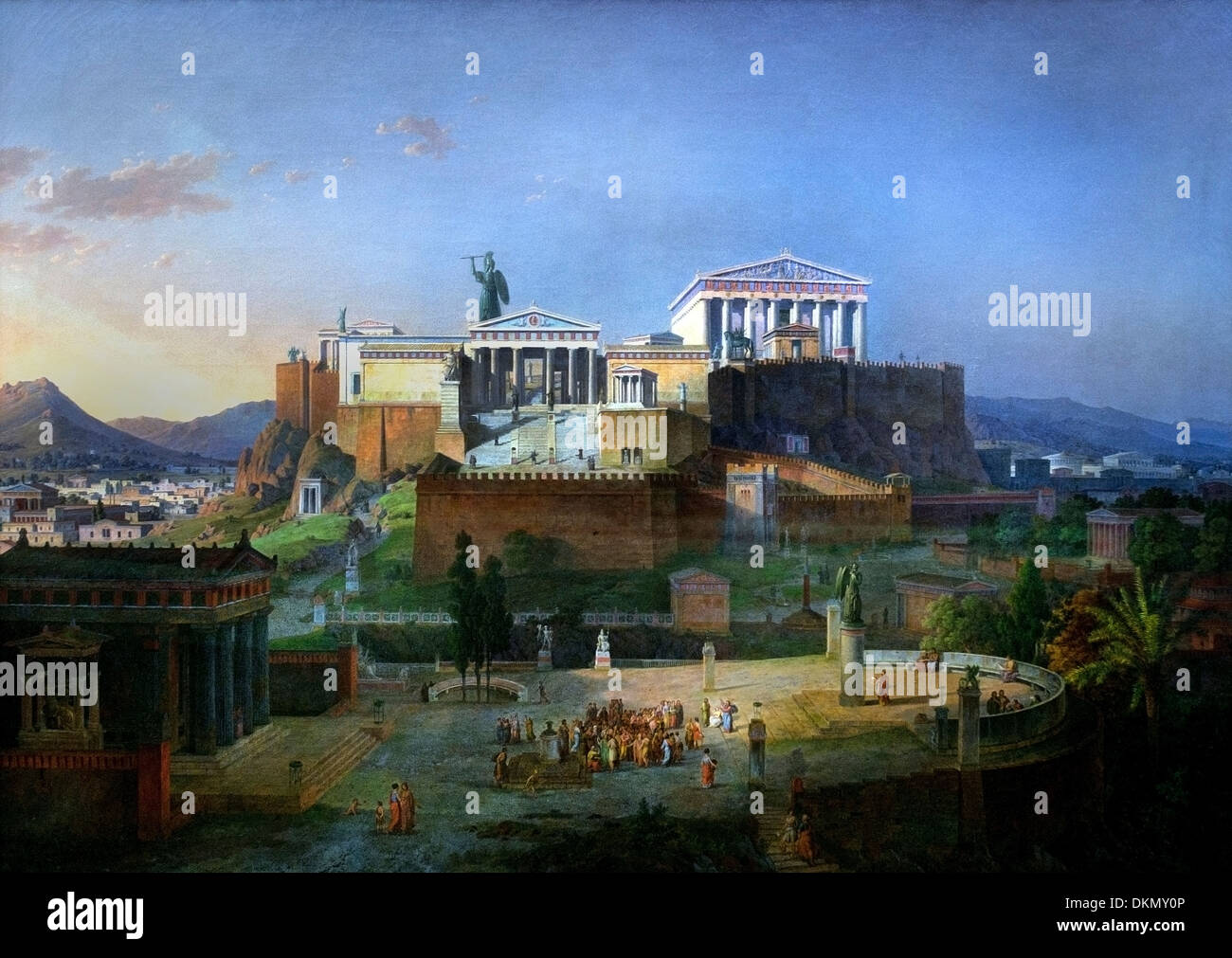 IDEALIZED VIEW OF THE ACROPOLIS AND THE AREOPAGUS IN ATHENS (1846) LEO ...