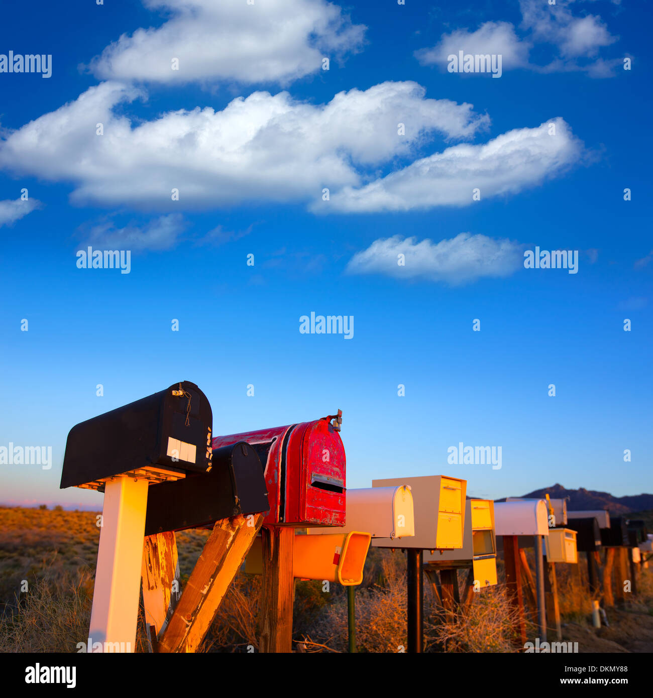 American post mail boxes hi-res stock photography and images - Alamy