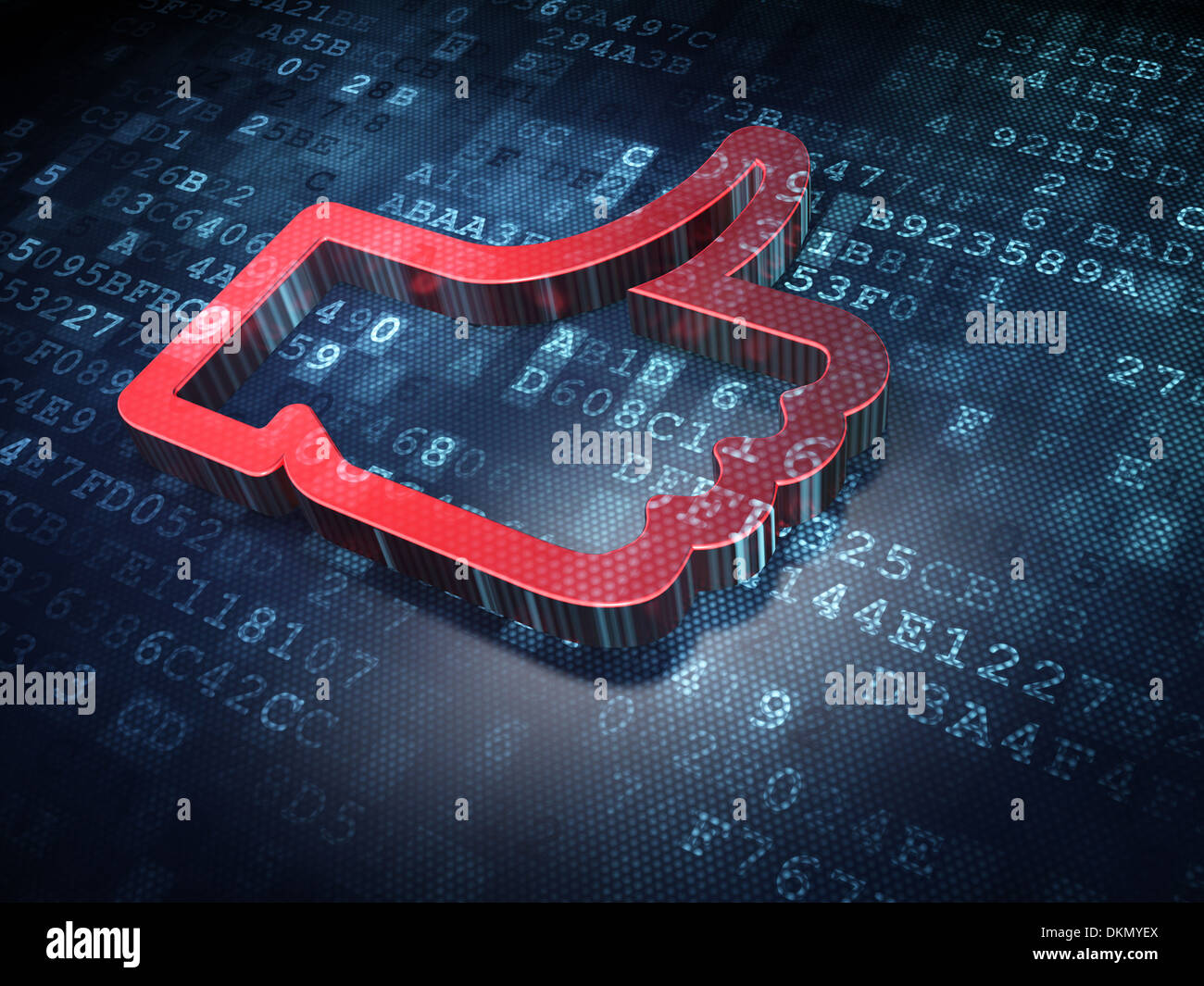 Social media concept: Red Like on digital background Stock Photo - Alamy