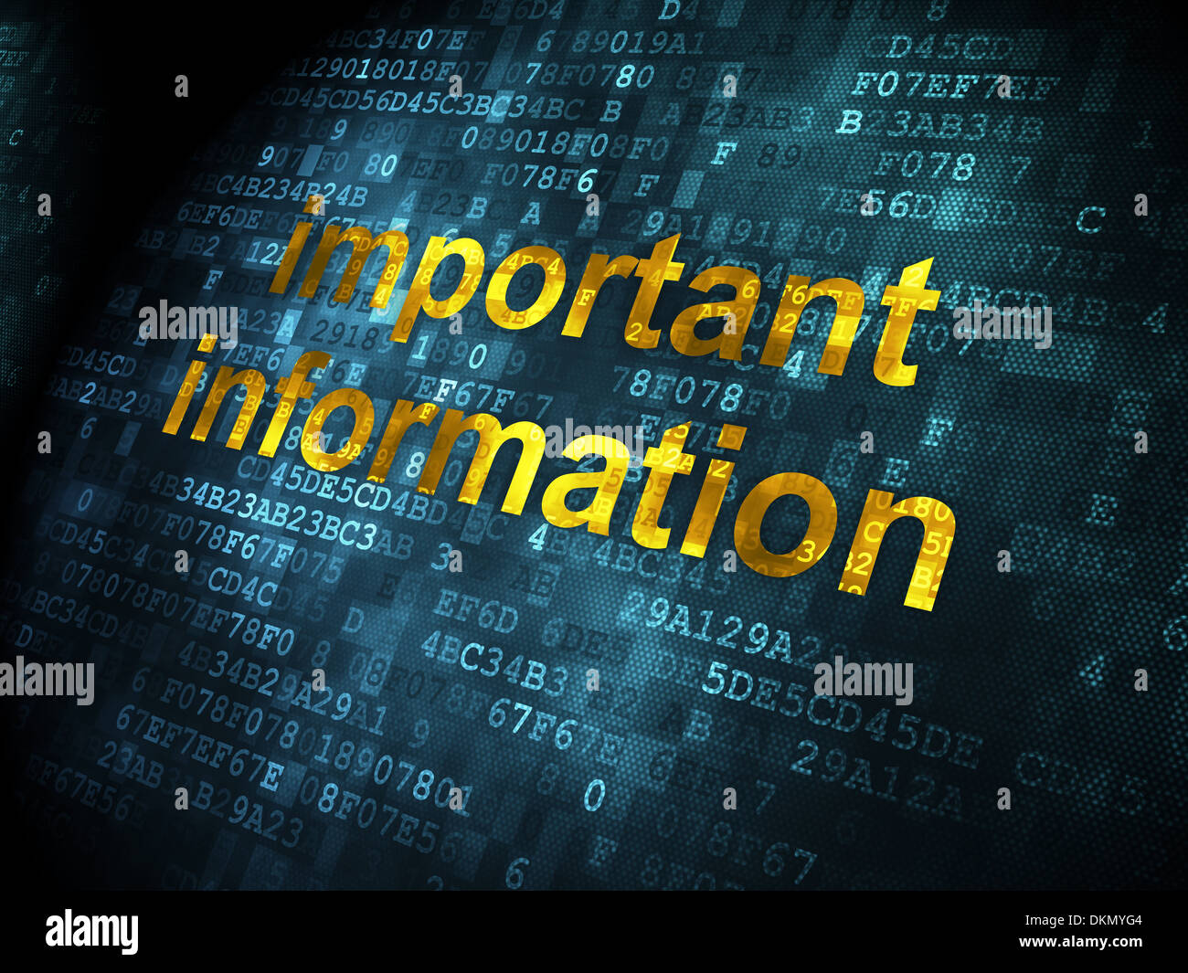 Information concept: Important Information on digital background Stock ...