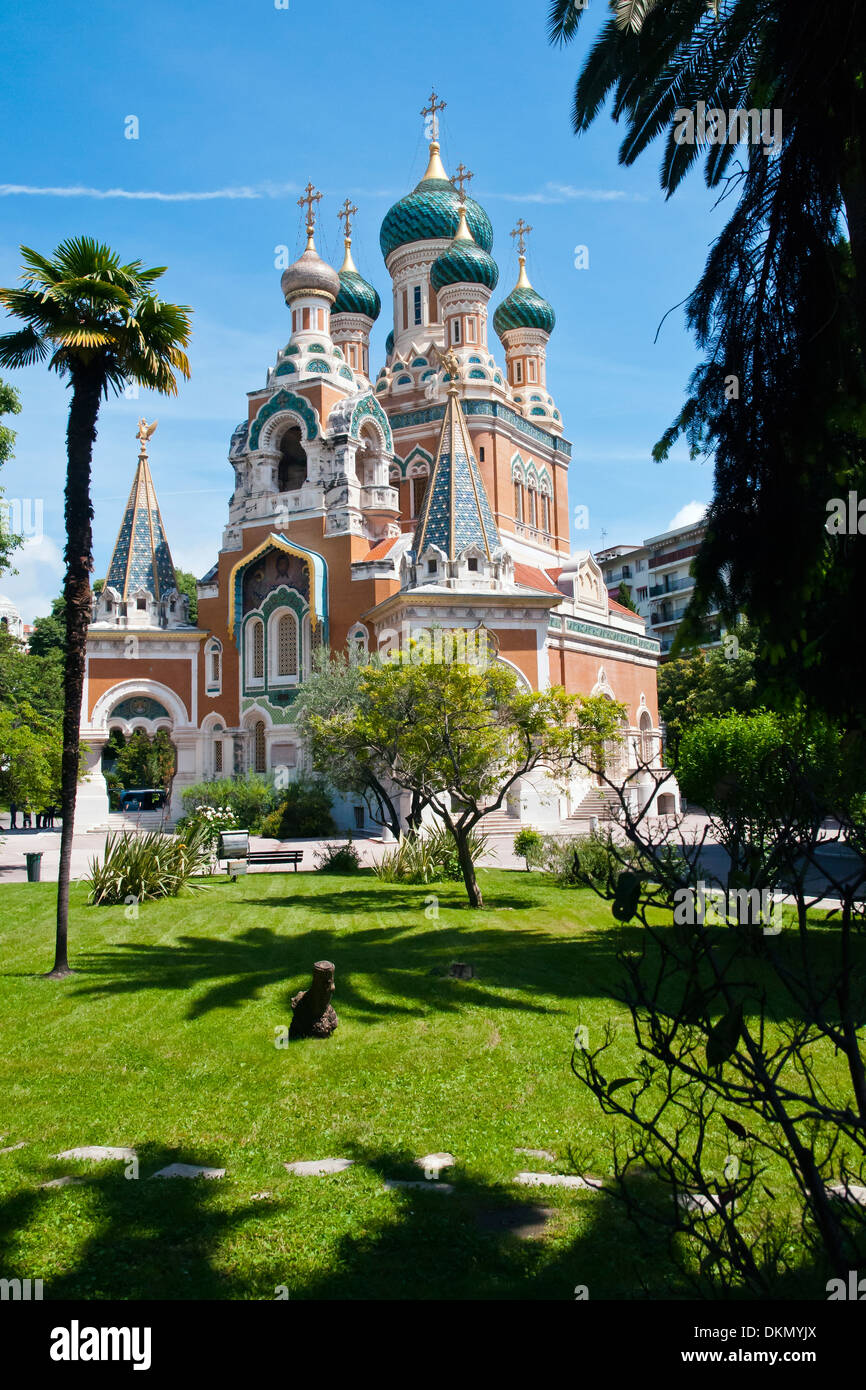 The St Nicholas Orthodox Cathedral, Nice, French Riviera, France Stock ...
