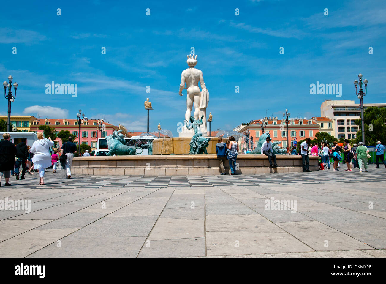 Massena Place and Apollo Statue , Nice, French Riviera, France. Nice ...