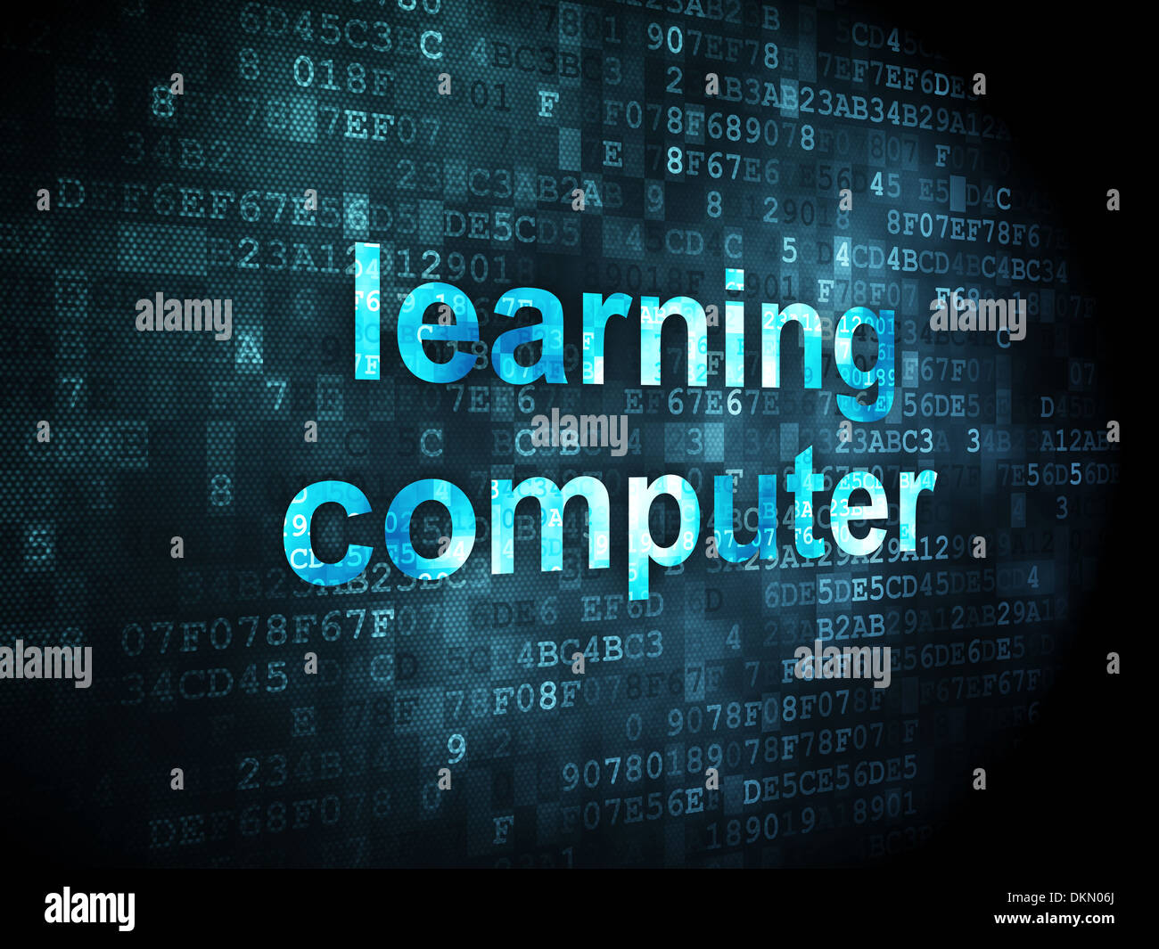 Education concept: Learning Computer on digital background Stock Photo ...