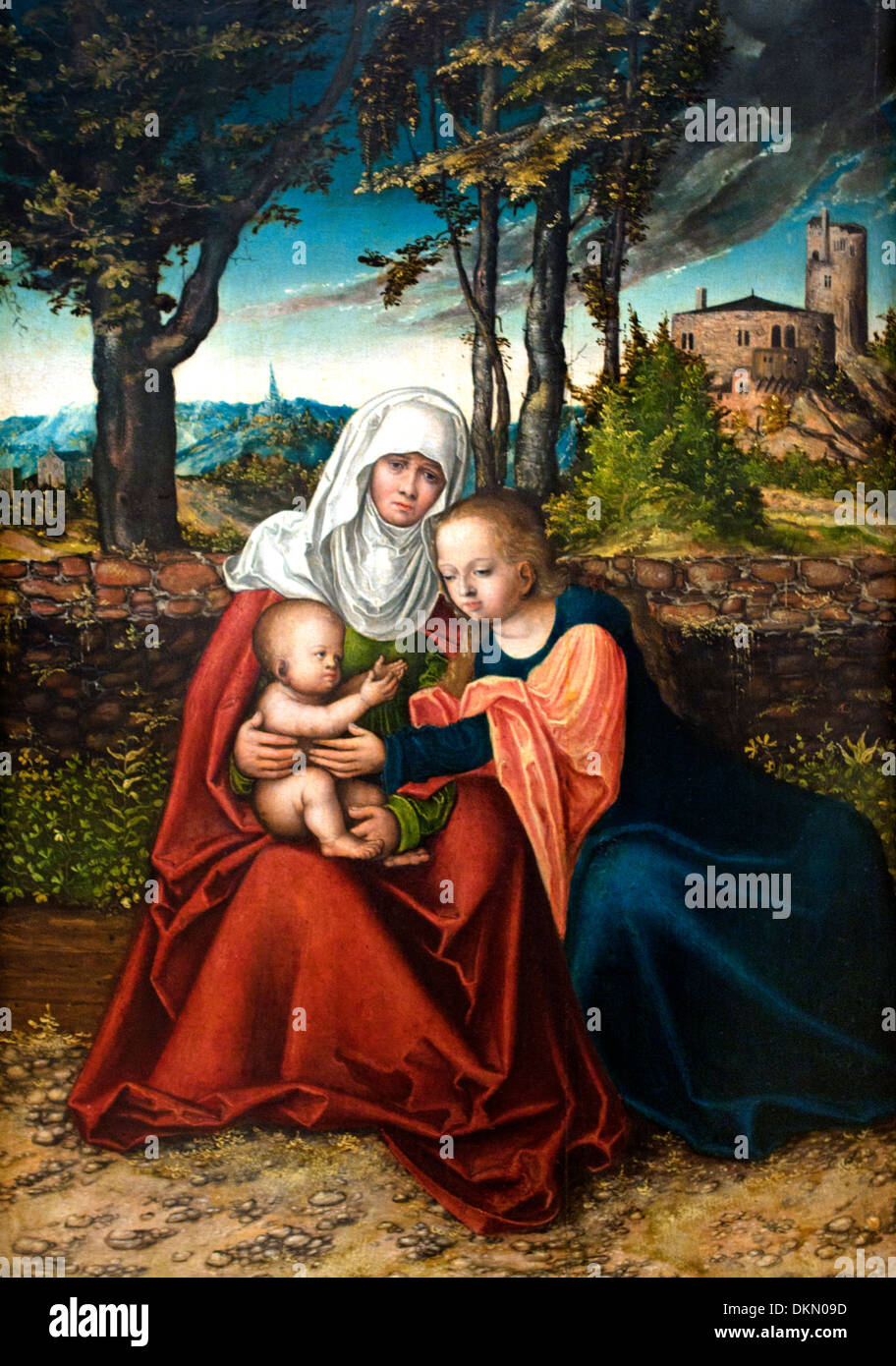 The virgin and child with st anne hi-res stock photography and images - Alamy