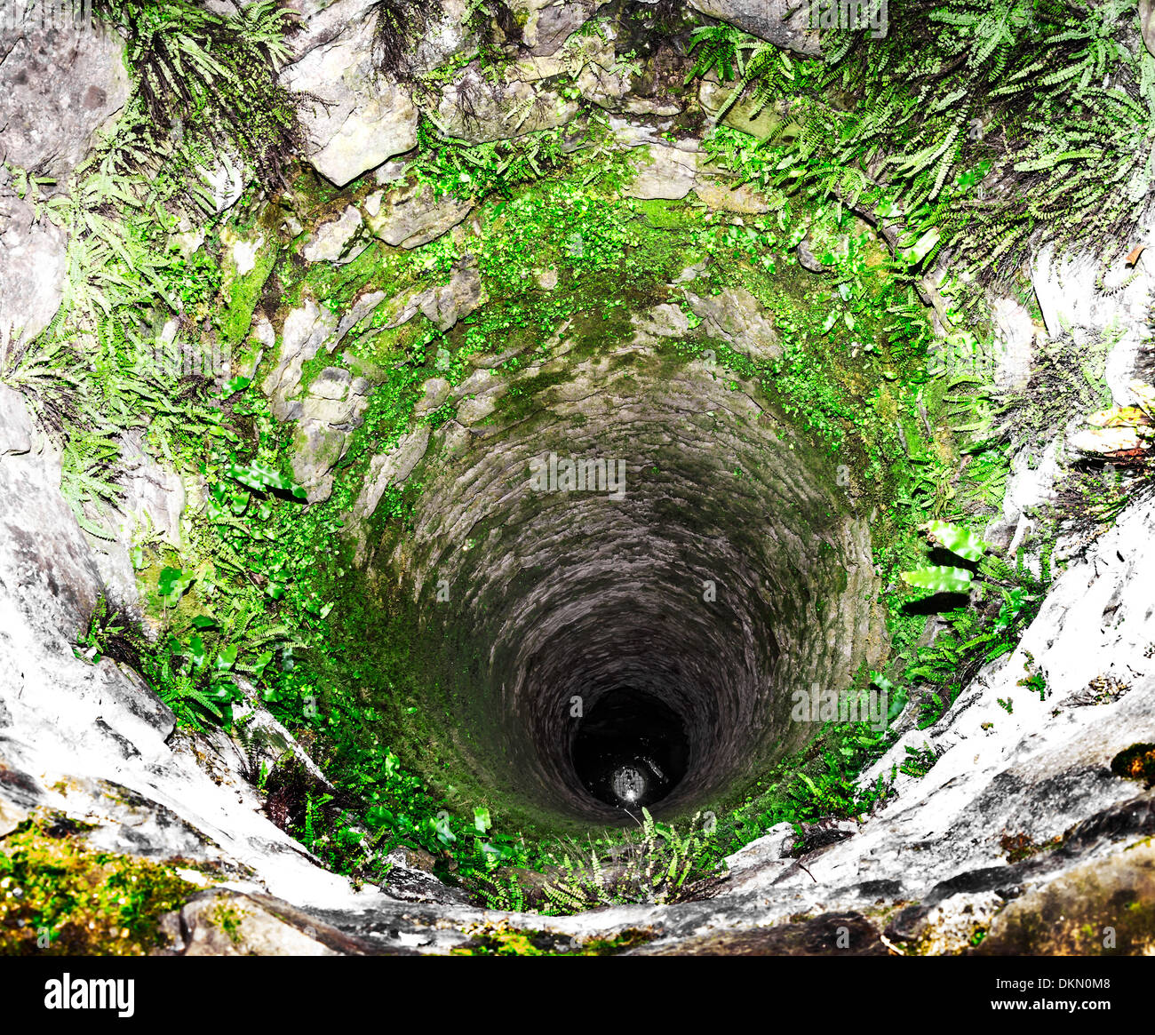 Old well in castle Stock Photo - Alamy