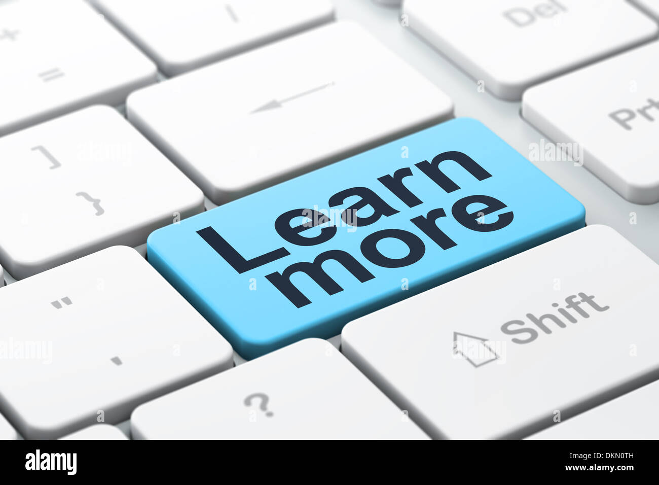 Education concept: Learn More on computer keyboard background Stock ...