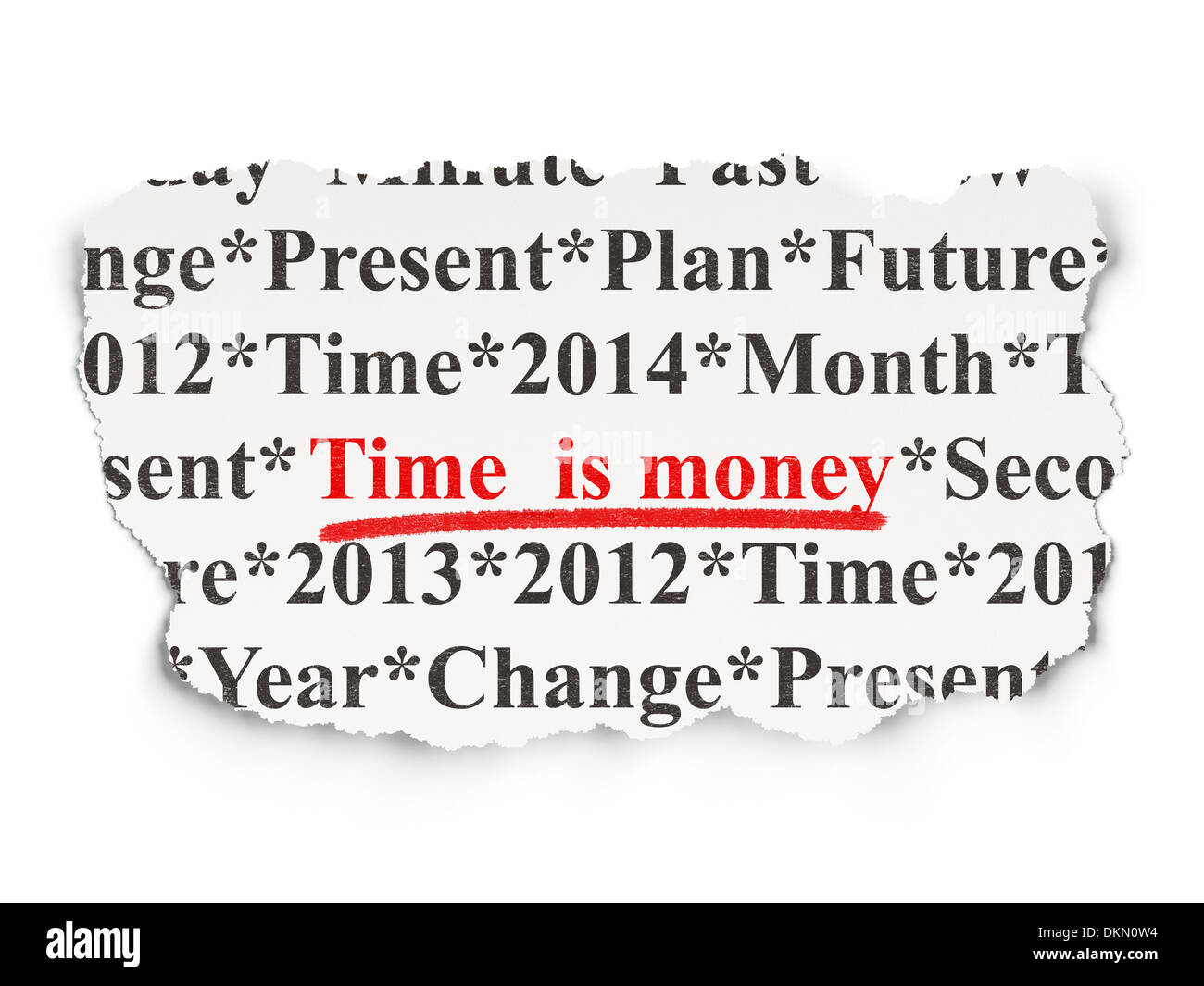 Timeline concept: Time is Money on Paper background Stock Photo - Alamy