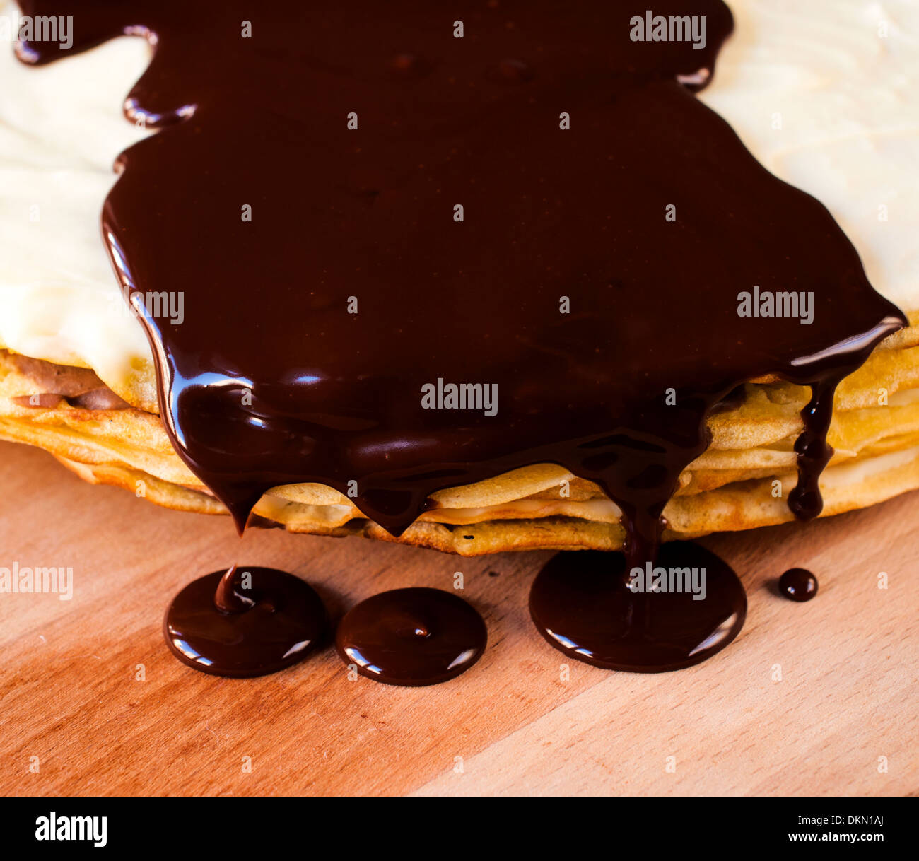 American pancakes chocolate spread hi-res stock photography and images ...