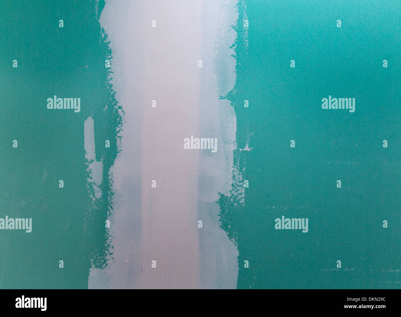drywall hydrophobic plasterboard in green plastering seam with trowel ...