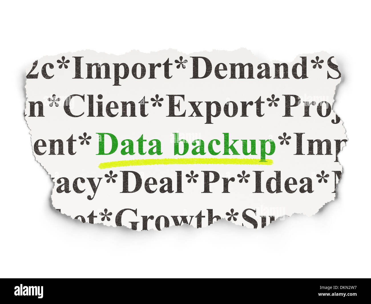 Data concept: Data Backup on Paper background Stock Photo - Alamy