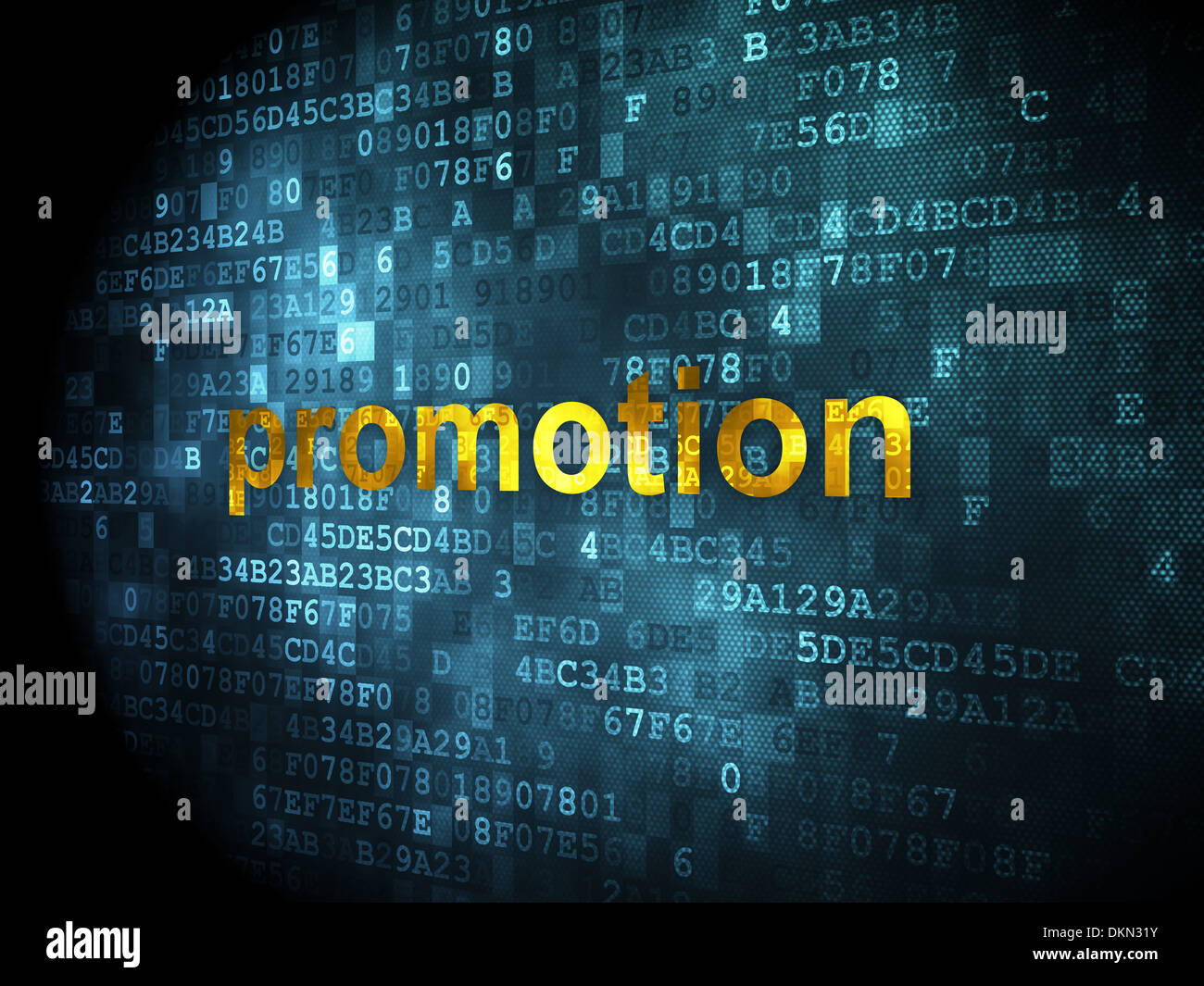 Advertising concept: Promotion on digital background Stock Photo - Alamy