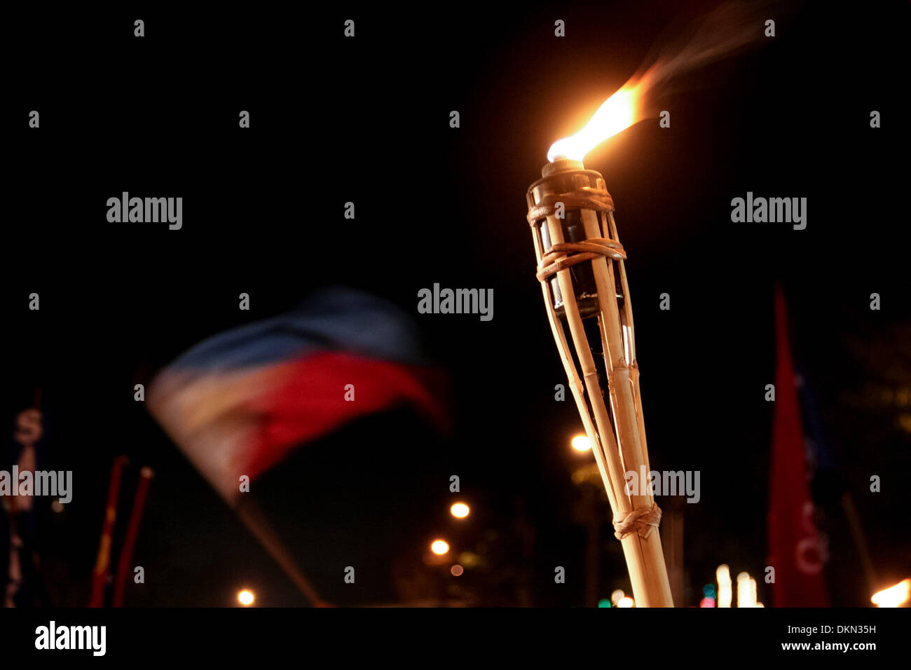 Manila, Philippines. 6th Dec, 2013. Torches were lit symbolizing hope ...
