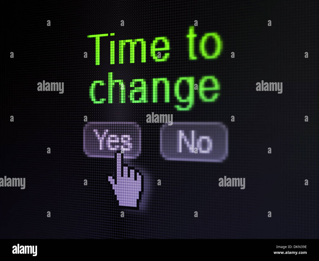 Timeline concept: Time to Change on digital computer screen Stock Photo ...