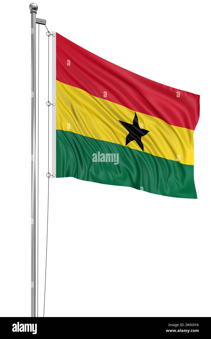 3D Ghana flag Stock Photo - Alamy