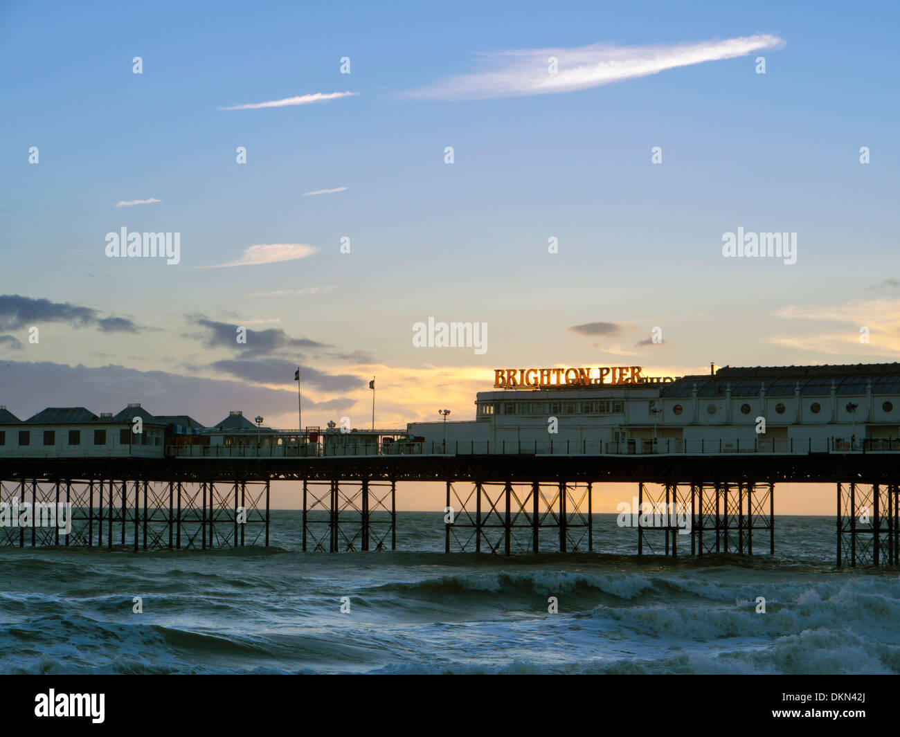 Brighton pier blue sky hi-res stock photography and images - Alamy