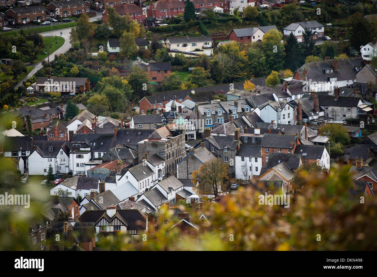 Knighton Powys Wales UK Stock Photo - Alamy