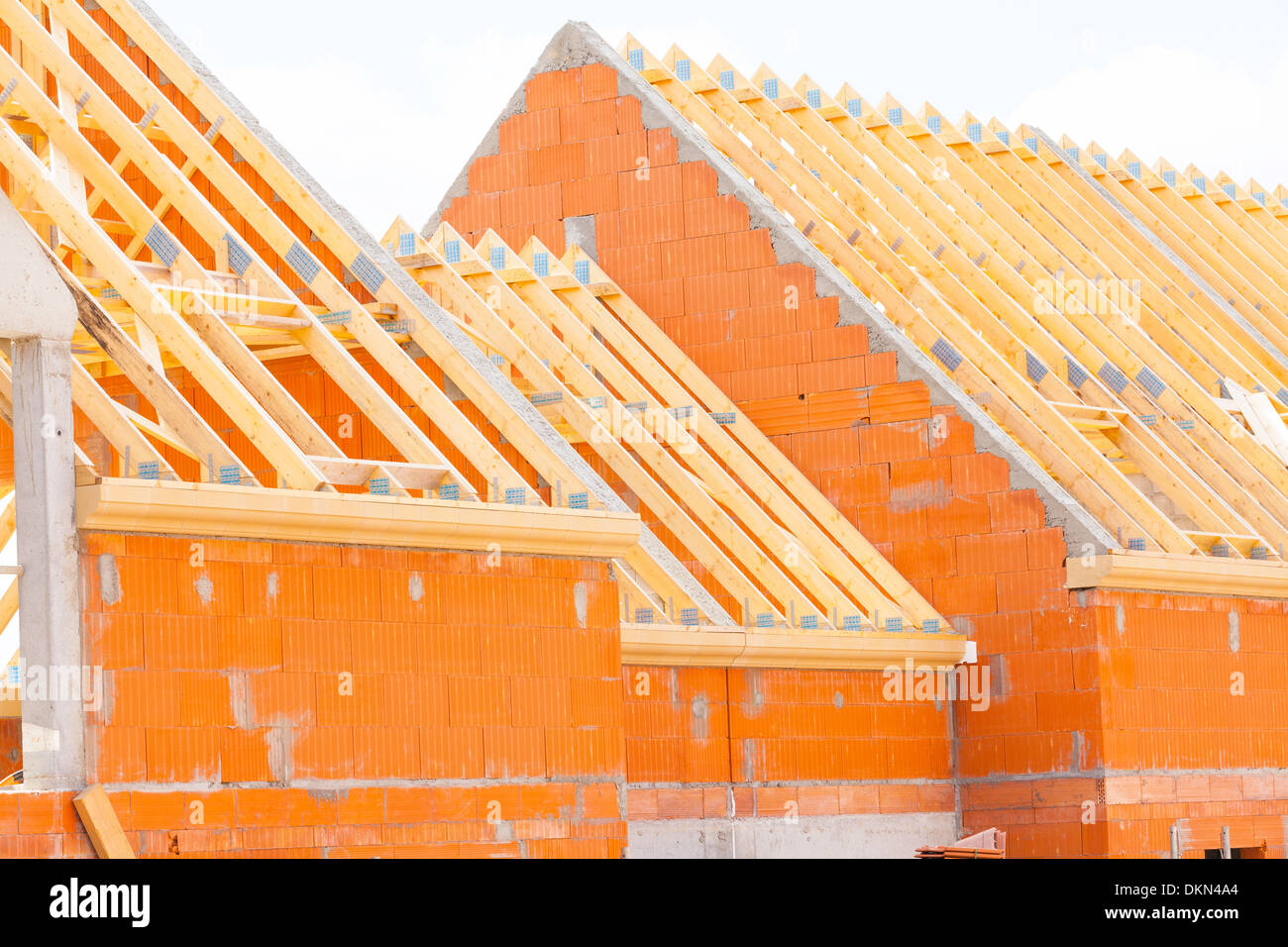 brick house under construction Stock Photo - Alamy