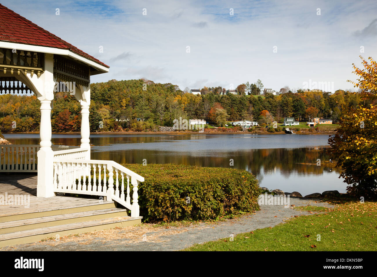 Bandstand images ocean water from Mahone Bay, Nova Scotia, Canada Stock ...