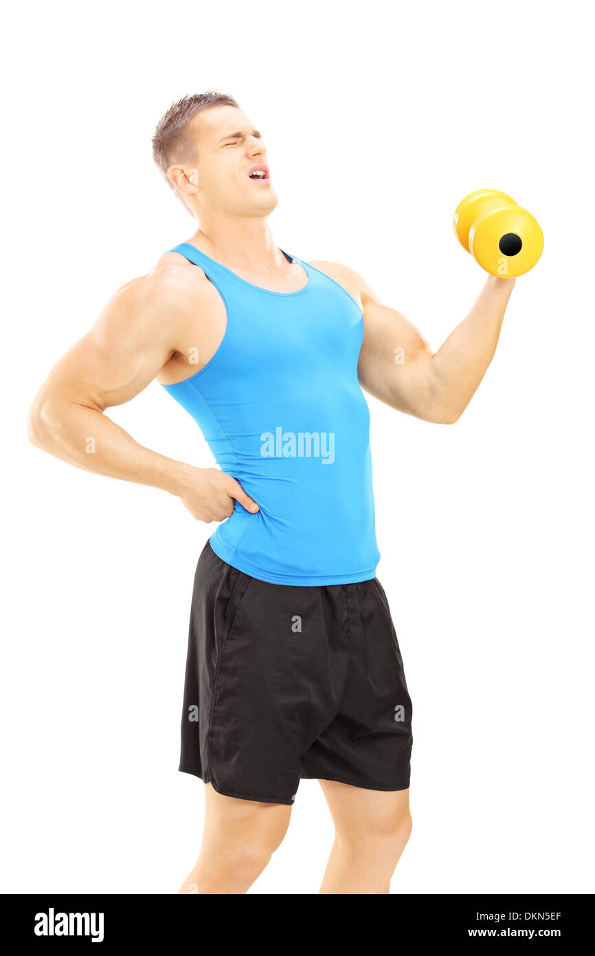 Back young muscle man Cut Out Stock Images & Pictures - Alamy