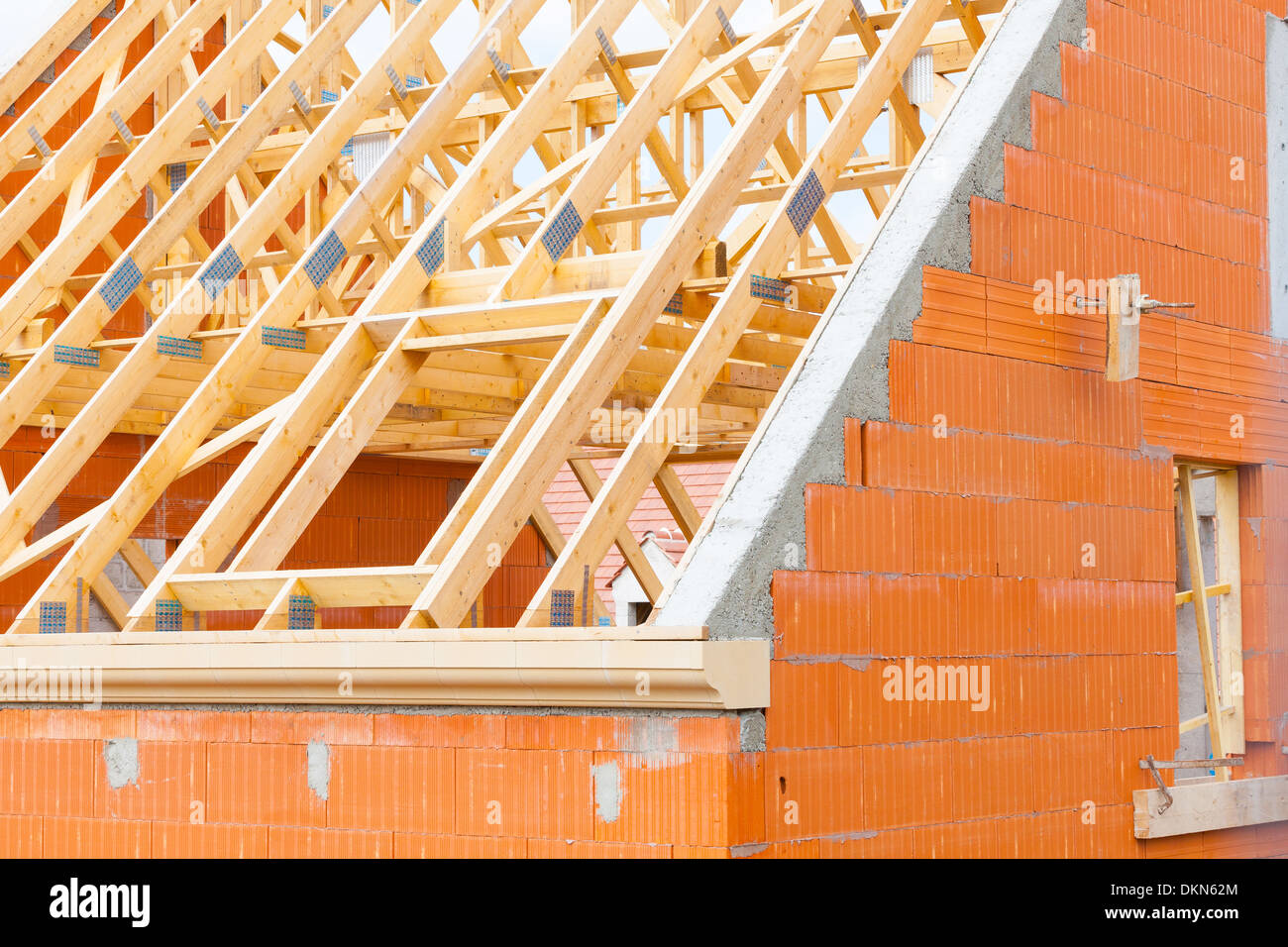 brick house under construction Stock Photo - Alamy
