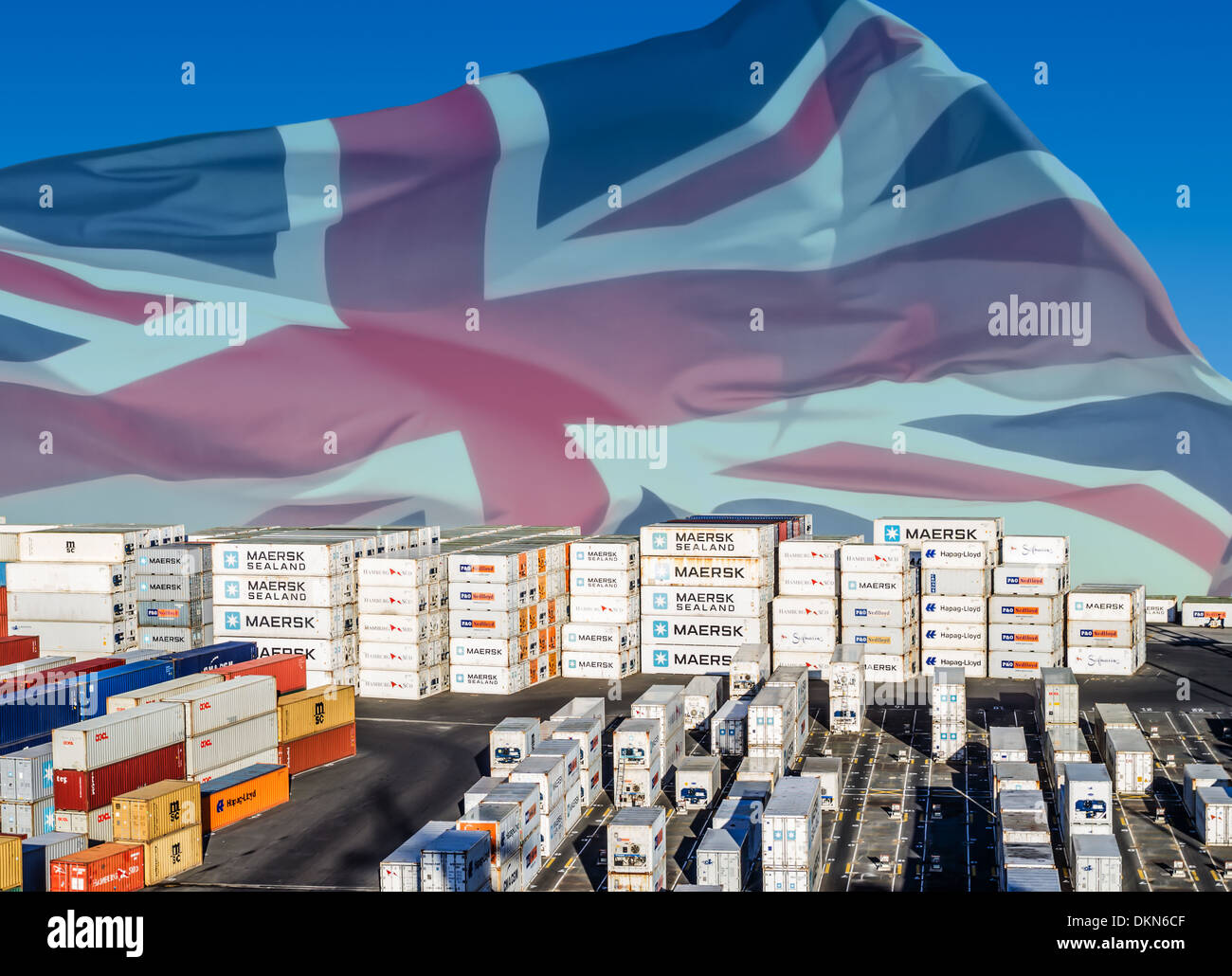 Shipping container union jack hi-res stock photography and images - Alamy