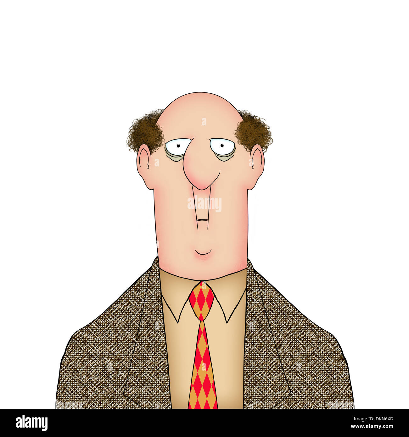 Funny Cartoon of a Startled Man Stock Photo - Alamy