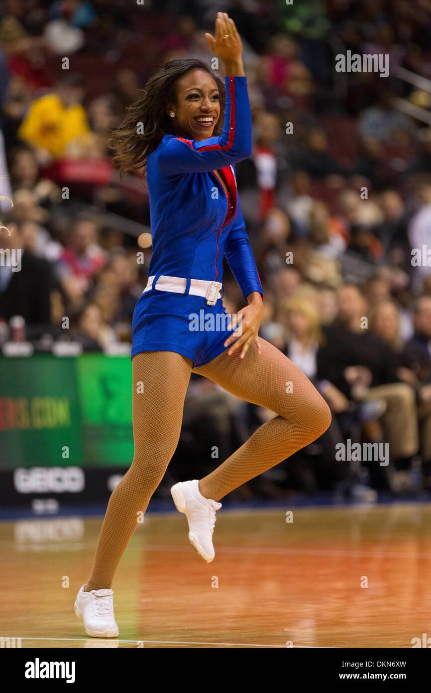 December 7, 2013: Philadelphia 76ers Dream Team performs for the fans ...