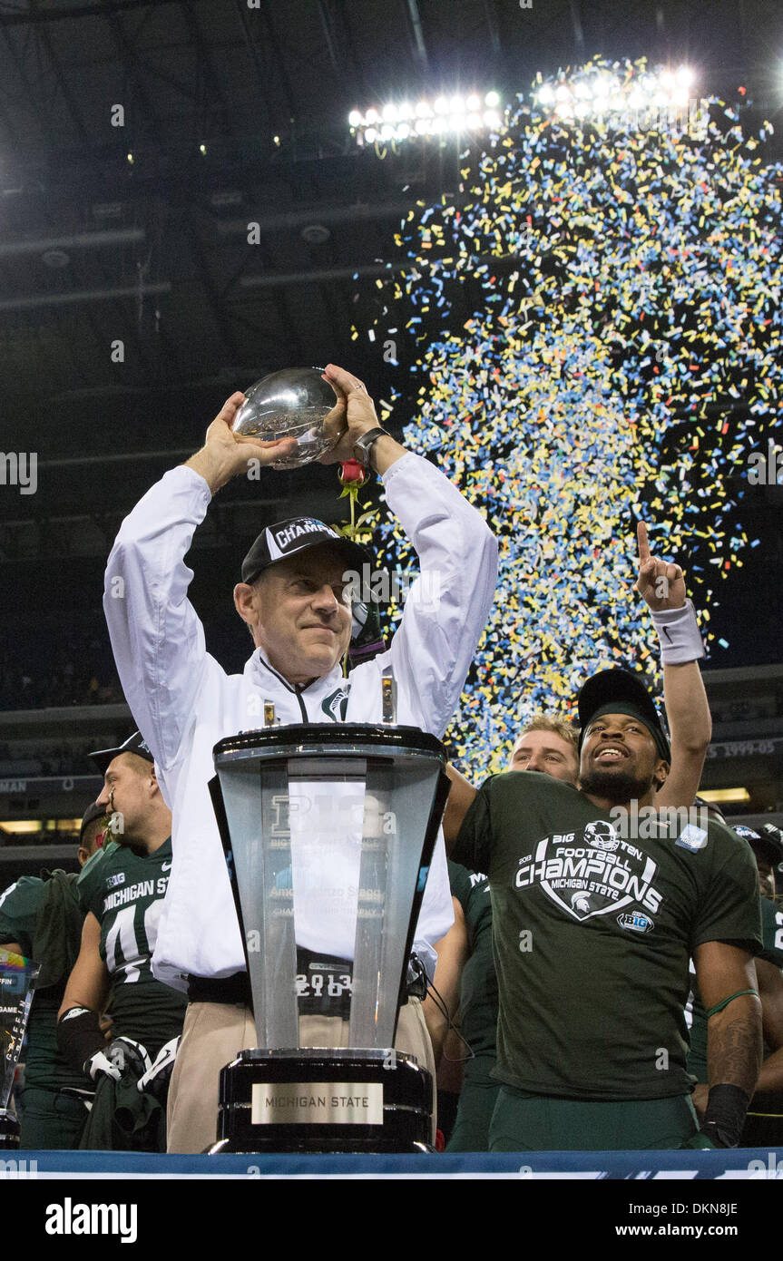 Indianapolis, IN, USA. 7th Dec, 2013. Michigan State Spartans head ...