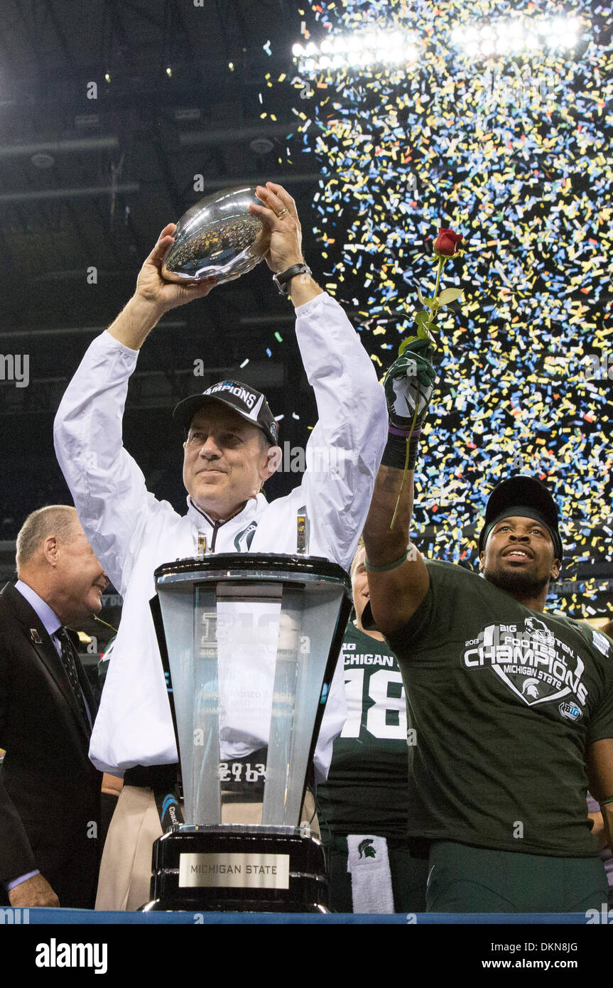 Indianapolis, IN, USA. 7th Dec, 2013. Michigan State Spartans head ...