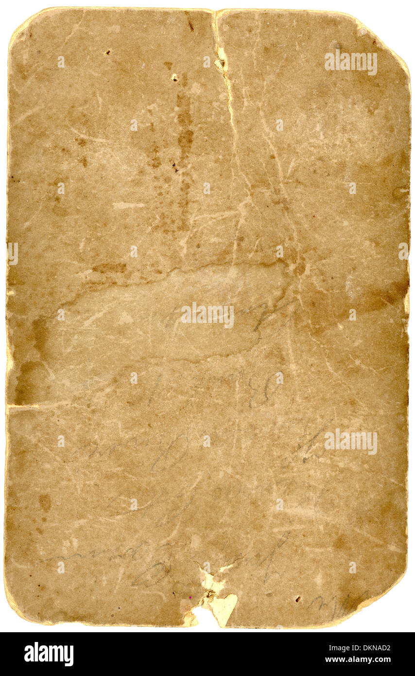 Old grungy paper isolated on white background Stock Photo - Alamy