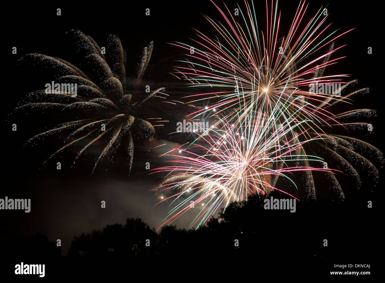 Explosion of fireworks Stock Photo - Alamy