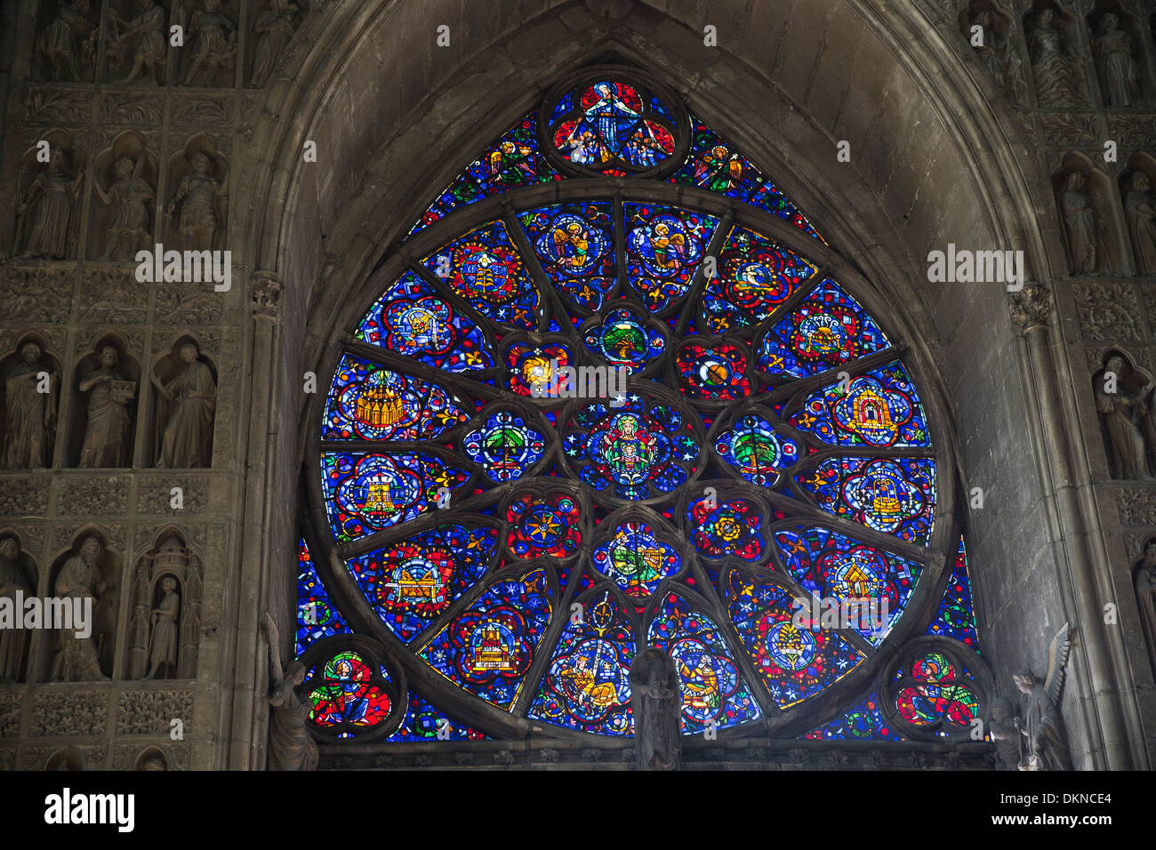 Detail of a stained glass window Stock Photo - Alamy