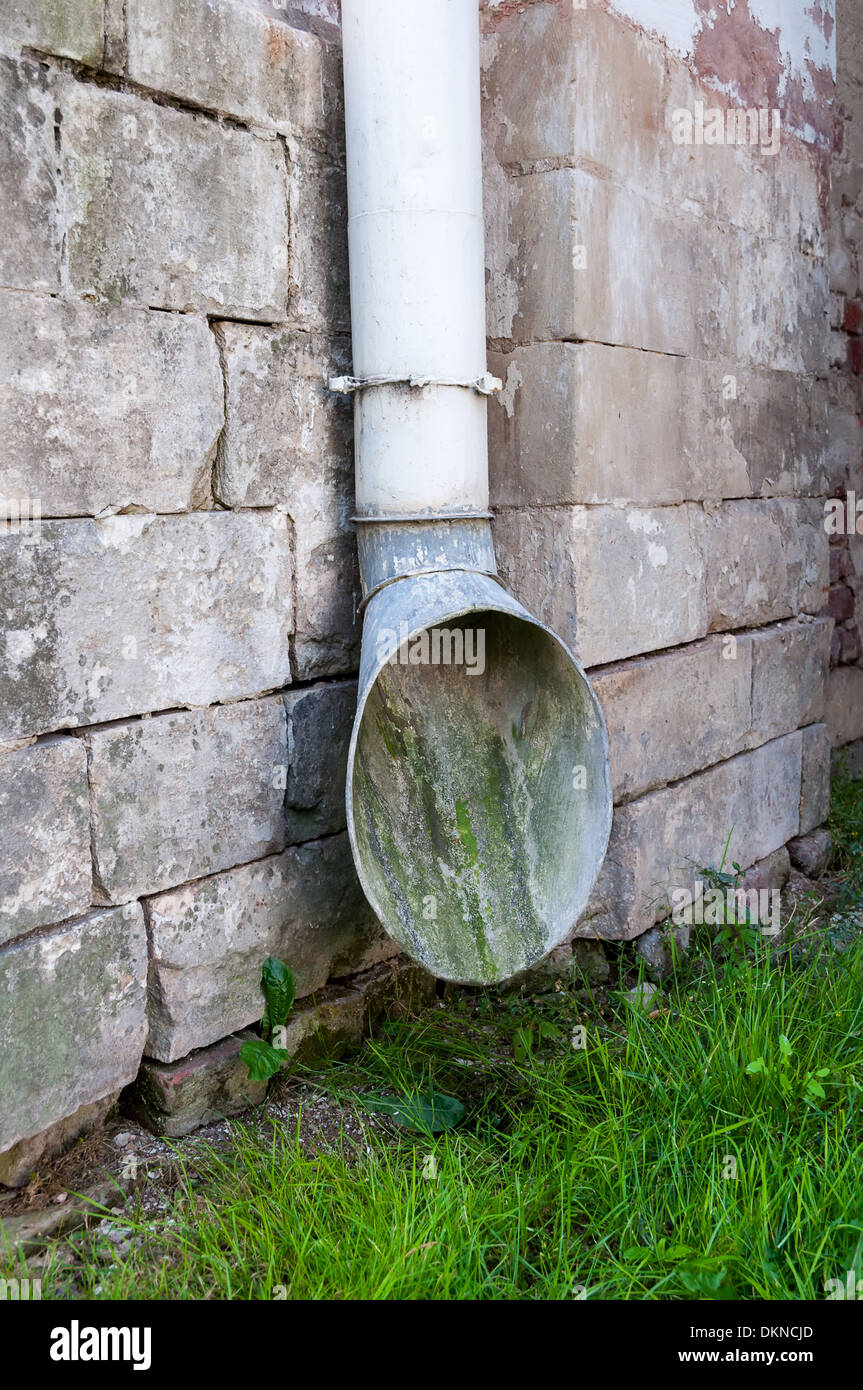 The old drain pipe, background Stock Photo - Alamy