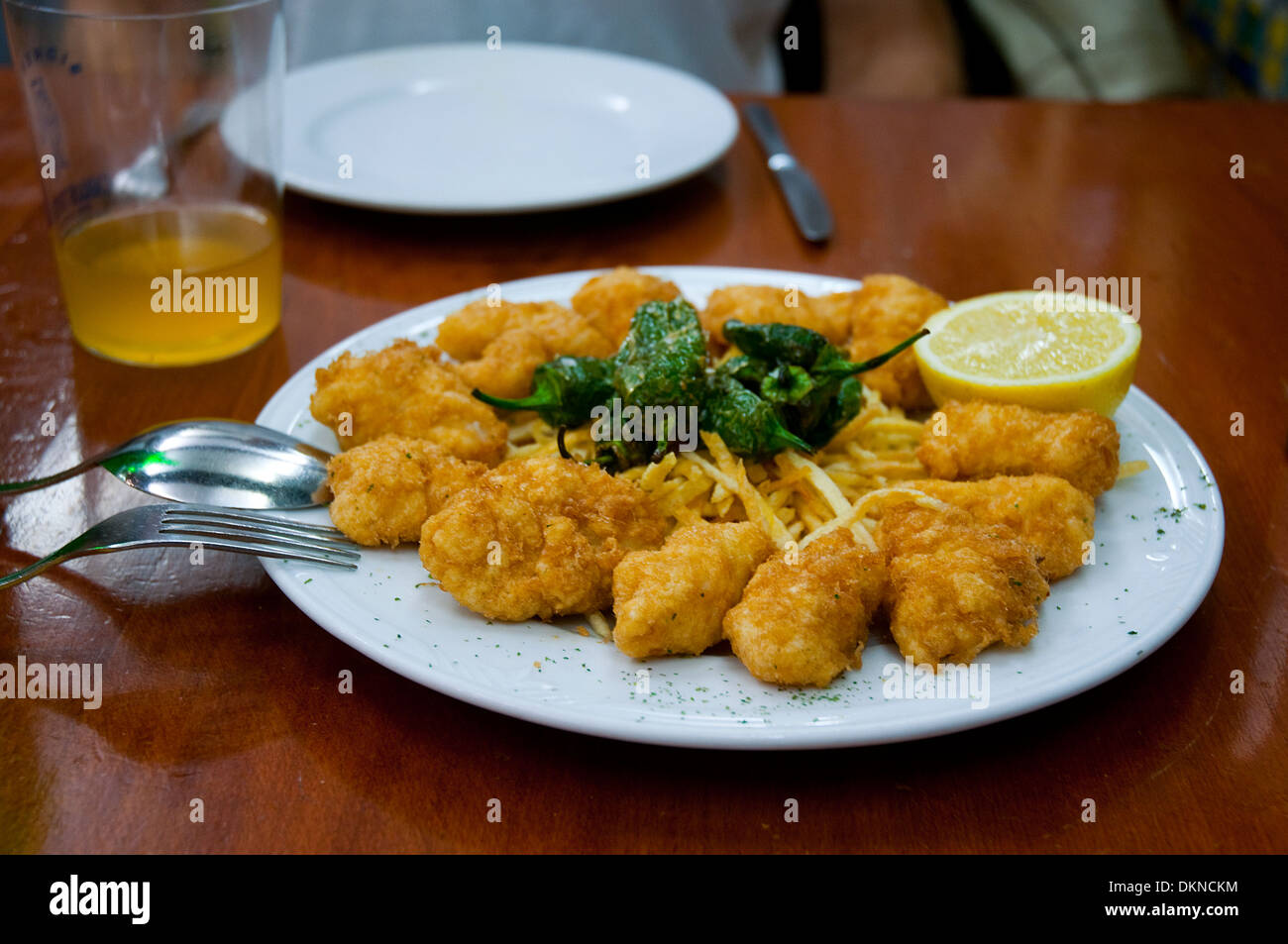 Fritos de pixin (fried monkfish). Asturias, Spain Stock Photo - Alamy