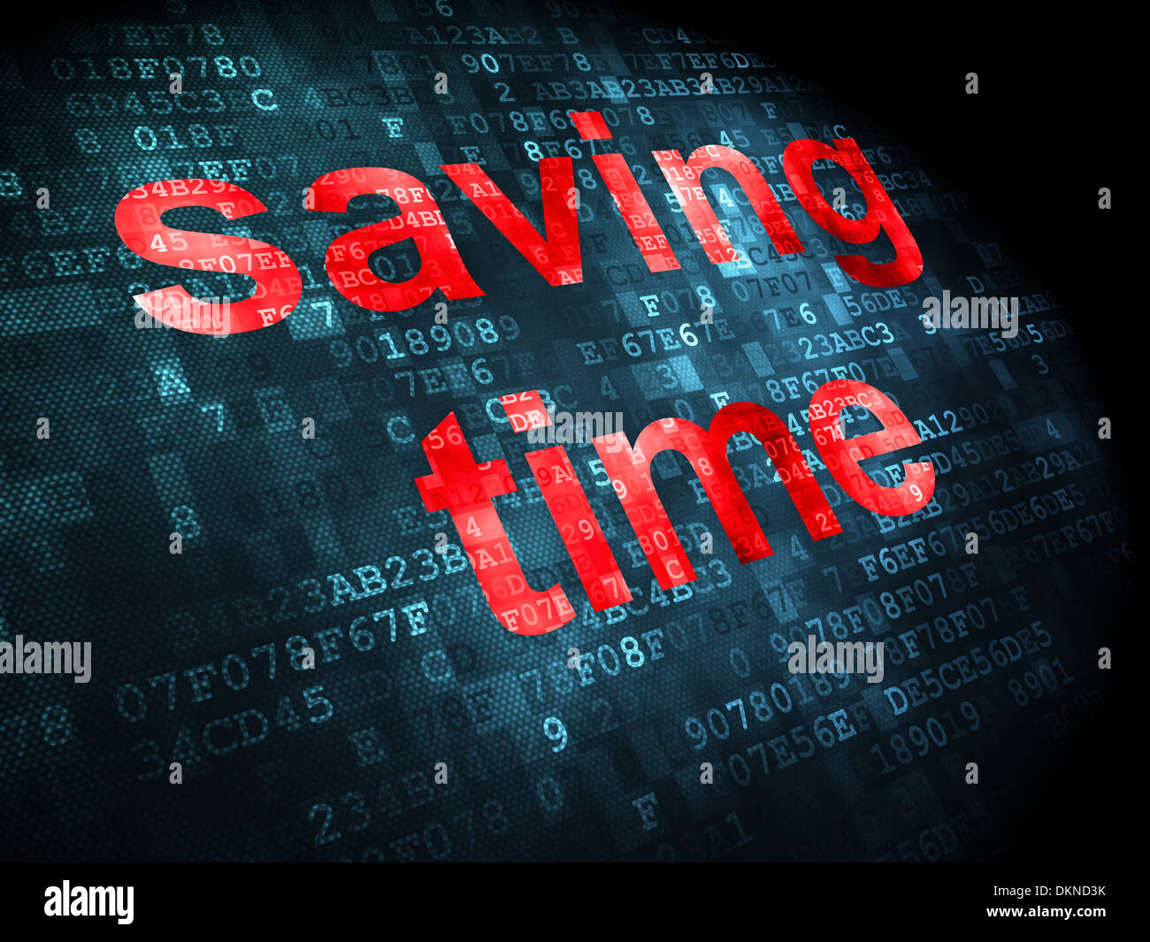 Time concept: Saving Time on digital background Stock Photo - Alamy