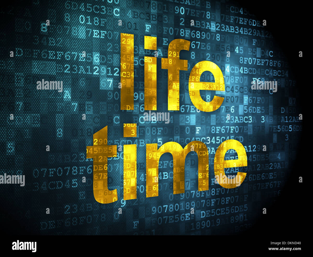 Time concept: Life Time on digital background Stock Photo - Alamy