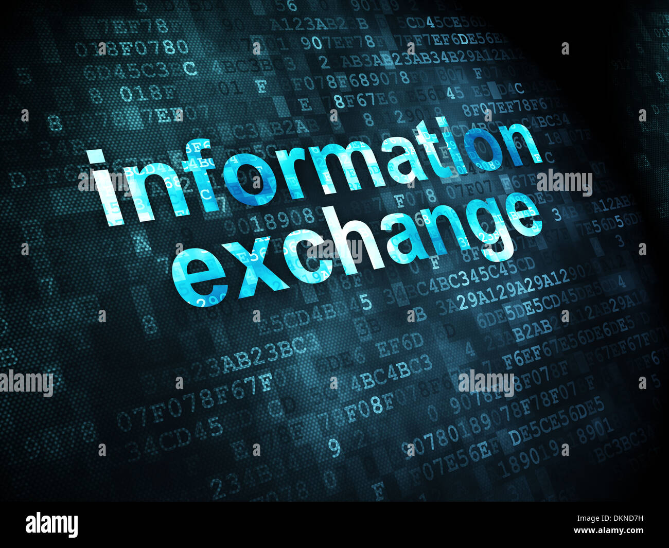 Data concept: Information Exchange on digital background Stock Photo ...