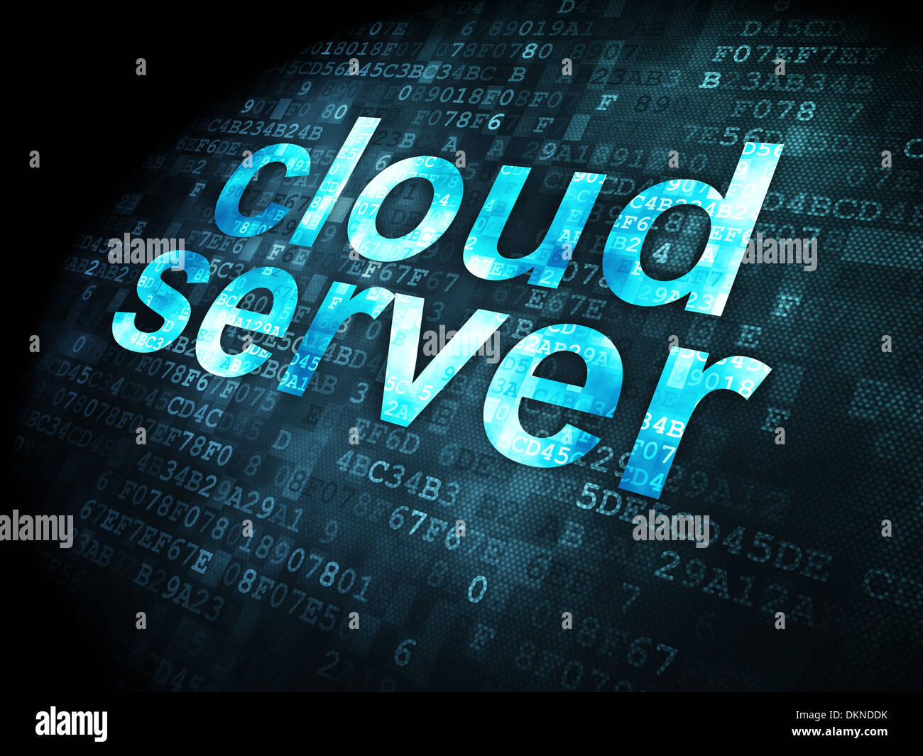 Cloud technology concept: Cloud Server on digital background Stock ...