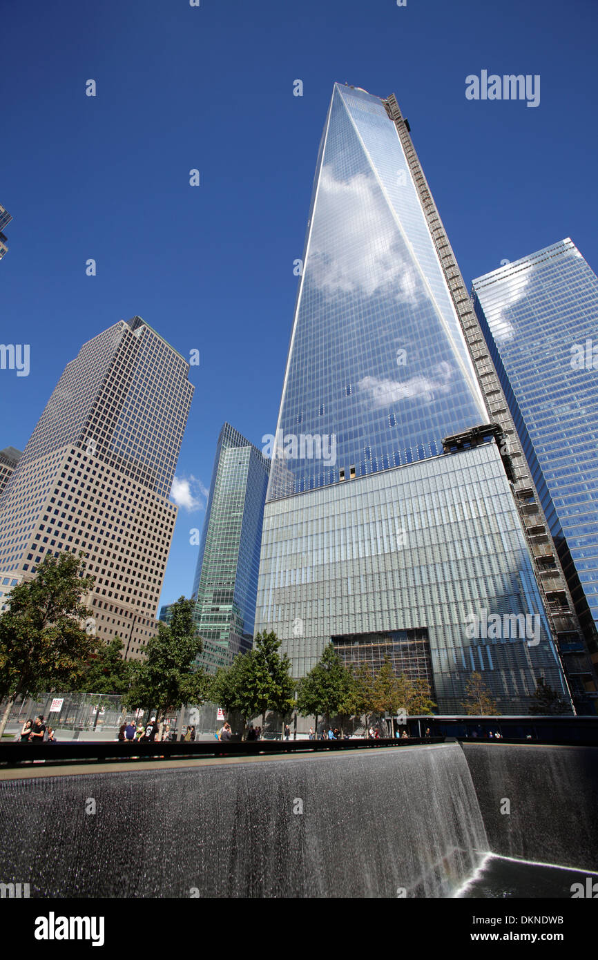 September 11 Memorial and Freedom Tower, New York City, USA Stock Photo ...