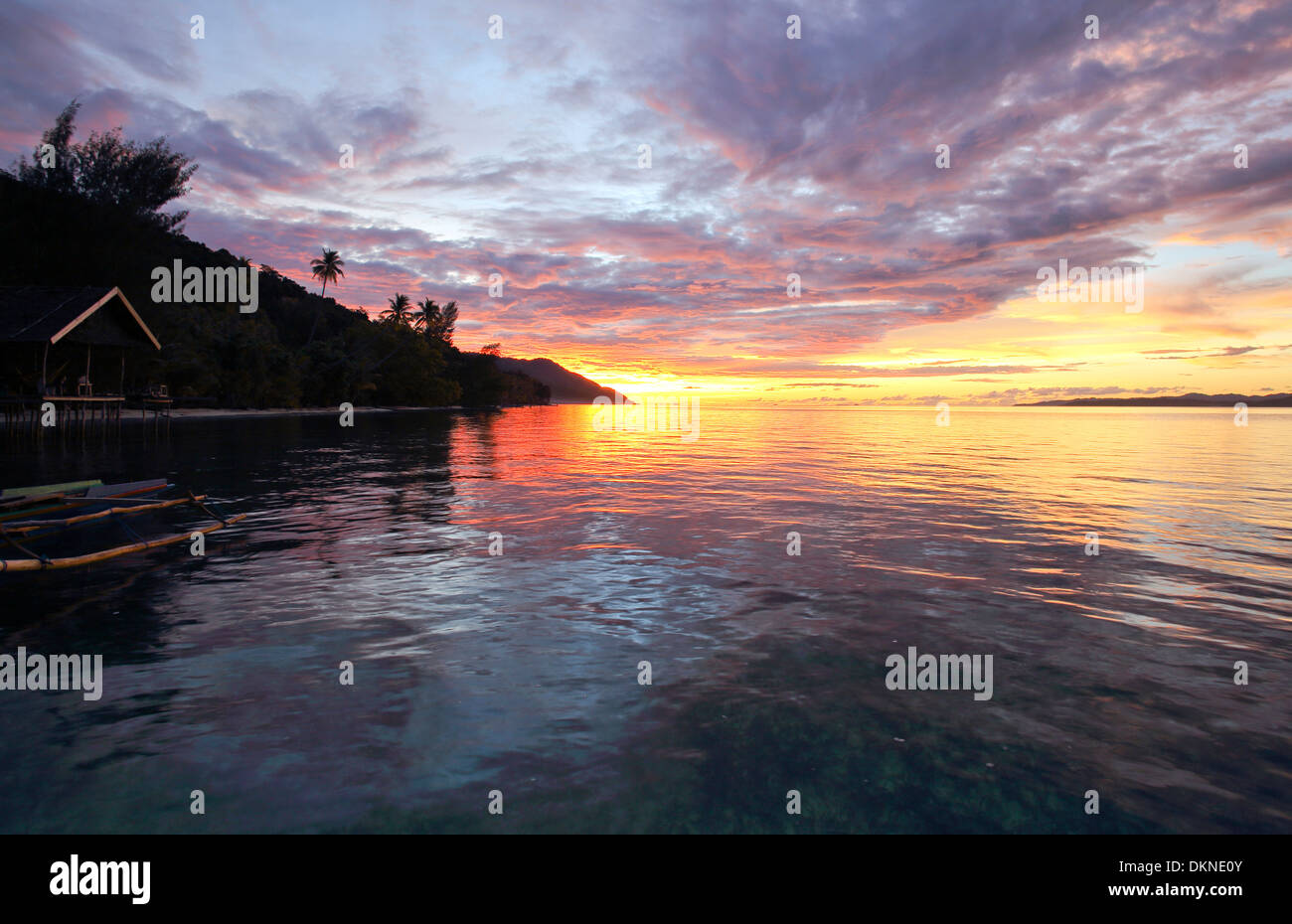 Kri Island sunset in the Raja Ampat islands, West Papua Stock Photo - Alamy
