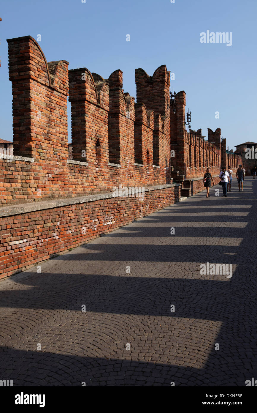 The scaliger Castelvecchio Bridge, Verona, Italy Stock Photo - Alamy