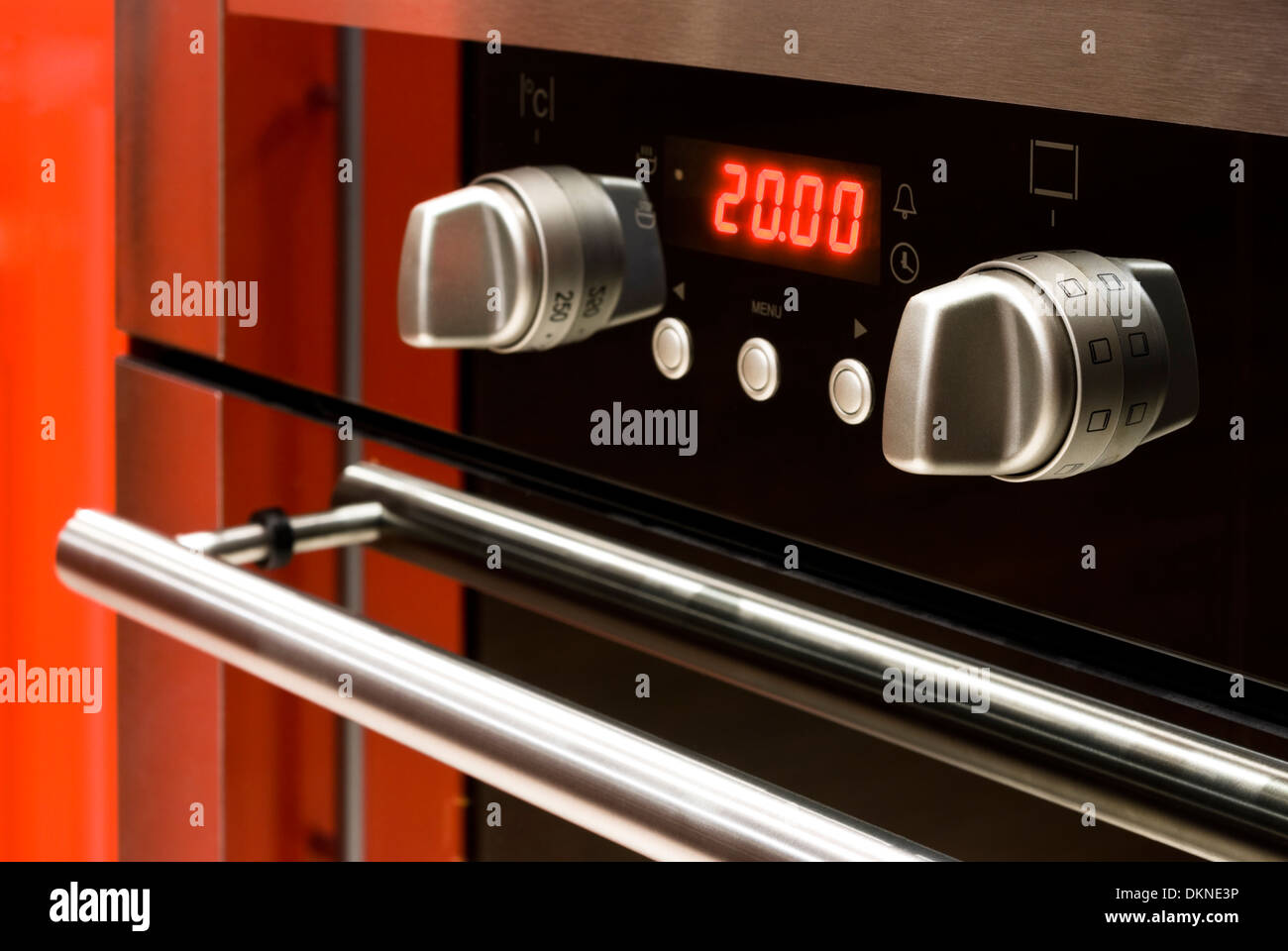 Modern electric oven with digital display and controls Stock Photo - Alamy